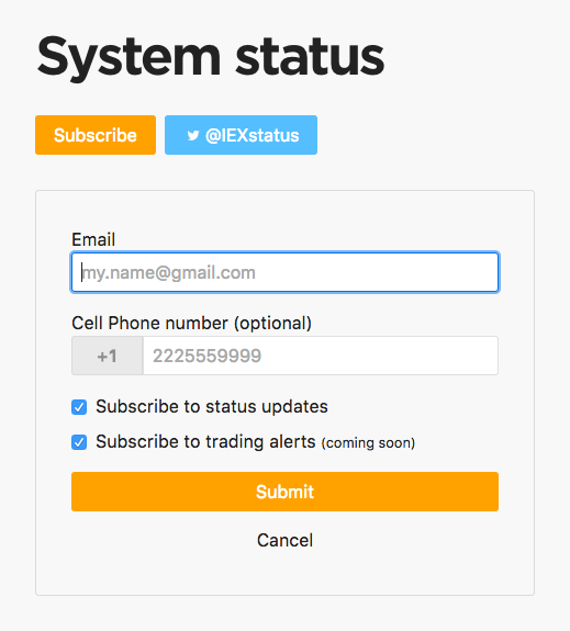 IEX Launching New System Status Alert Application | IEX